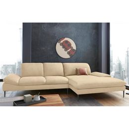 W.Schillig Ecksofa &raquo;enjoy&MORE, Designsofa, bequem, zeitlos und elegant, L-Form&laquo; Sitztiefenverstellung, F&uuml;&szlig;e schwarz pulverbeschichtet, Breite 340 cm 
