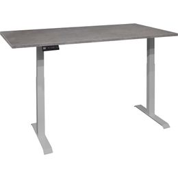 M&auml;usbacher Schreibtisch &raquo;Big System Office&laquo; Breite 120 cm, elektrisch h&ouml;henverstellbar silber B/H/T: 120cm