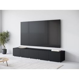 OTTO home Lowboard &raquo;Denver 250 cm f&uuml;r bis zu 98-Zoll TVs - Weltmeisterschaft im XXL Format&laquo; Wahlweise mit oder ohne offenes Fach in der Mitte schwarz 