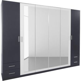 Rauch Dreht&uuml;renschrank &raquo;Dreht&uuml;renschrank Schrank Garderobe W&auml;scheschrank Schlafzimmer FLEXX&laquo; mit 4 Schubk&auml;sten wei&szlig; Holzwerkstoff B/H/T: 270cm x 210cm