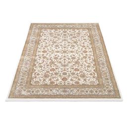 OCI DIE TEPPICHMARKE Teppich &raquo;INSPIRATION KESHAN&laquo; rechteckig 12 mm H&ouml;he Glanz Viskose, mit Fransen, Hoch Tief Struktur, Vintage, Wohnzimmer beige 