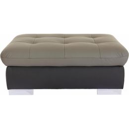 Sit & More sit&more Hocker &raquo;Palomino&laquo; mit Stauraum grau Kunstleder SOFTLUX /Feinstruktur (100% Polyester);NaturLEDER (echtes Rindsleder) Sitzfl&auml;che. Korpus im 