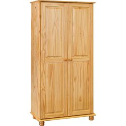 M&ouml;bilia Kleiderschrank &raquo;Chur&laquo; beige Massivholz B/H/T: 82cm x 170cm x 52cm, T&uuml;ren: 2 Stk.