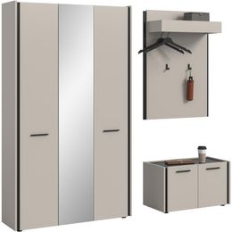 Home Affaire Garderoben-Set &raquo;RAK, 3-teilige Garderoben-Kombination, Breite ca.197 cm&laquo; Garderobenschrank, Sitzbank, Garderobenpaneel, 3 Stk. tlg. 