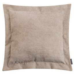 MAGMA Dekokissen &raquo;ARLO Flatterkissen&laquo; Elegantes Zierkissen mit samtiger Struktur und zeitlosem Design beige Chenille, Faserb&auml;llchen (Polyester), Polyester B