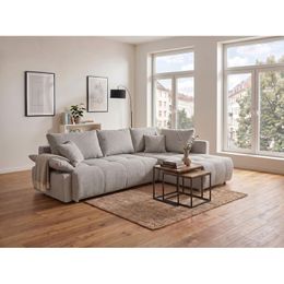 Collection AB Ecksofa &raquo;Funtastic, Breite 213 cm&laquo; mit Schlaffunktion, Bettkasten, Armverstellung und Bonnelfederkern grau 100%Polyester B/H/T: 213cm x 