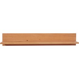 OTTO home Wandregal &raquo;Mette&laquo; mit Ablage, Breite 90 cm braun Massivholz B/H/T: 90cm x 15cm x 14cm, offene F&auml;cher