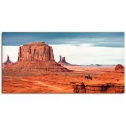 Artland Leinwandbild &raquo;Colorado - Utah Monument Valley&laquo; Amerika 1 Stk. tlg. auf Holzrahmen gespannt braun Leinwand B/H/T: 100cm x 50cm, Leinwandbild Amerika 