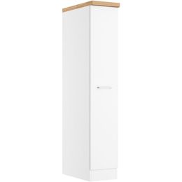 KOCHSTATION Apothekerschrank &raquo;KS-Milan&laquo; Apothekerschrank 30 cm, matte oder hochgl&auml;nzende Fronten wei&szlig; Holzwerkstoff wei&szlig;, B/H/T: 30cm x 166cm x 60cm, 