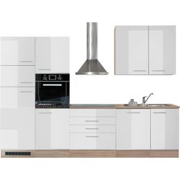BASIC by Balculina K&uuml;chenzeile &raquo;Laurel&laquo; Set, ohne E-Ger&auml;te, Breite 310 cm braun B/H/T: 310cm x 60cm, ohne E-Ger&auml;te, ohne Einbausp&uuml;le