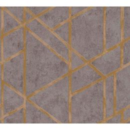 Livingwalls living walls Vliestapete &raquo;Metropolitan Stories Francesca Milano grafisch&laquo; Motiv geometrisch grafisch strukturiert Grafik Tapete Geometrisch Metallic 