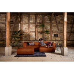 W.Schillig Ecksofa &raquo;around-the-block, modern und elegant, bequem, L-Form&laquo; mit eleganter Biese, mit Federkern braun Longlife Xtra-Leder Z69: Das 