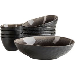 M&auml;ser M&Auml;SER Schale &raquo;NIARA ORGANIC, Sch&uuml;ssel-Set, Keramik&laquo; 9 Stk. aus Keramik schwarz Keramik &Oslash; 26cm