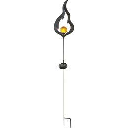 Parforce Traditional Hunting LED Solarleuchte &raquo;Solar Dekoration Melilla&laquo; LED-Board 1 Stk. bernsteinfarben D&auml;mmerungssensor, amberfarbenes Licht, Schalter 1, H: 85cm, 1 Stk.