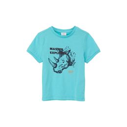 s.Oliver Shirt Jungen Gr&ouml;&szlig;e 128 pastellblau / orange / schwarz