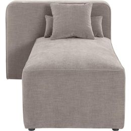 Home Affaire Ottomane &raquo;Sundstrup&laquo; Modulserie, individuelle Zusammenstellung grau 100% Polyester B/H/T: 100cm x 76,5cm x 153cm, Samtoptik, Ottomane 