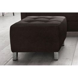 Sit & More sit&more Hocker &raquo;Pablo&laquo; schwarz Luxus-Microfaser (90% Polyester; 10% Polyamid);Luxus-Microfaser ALTARA NUBUCK (100% Polyester);Kunstleder SOFTLUX B/H/