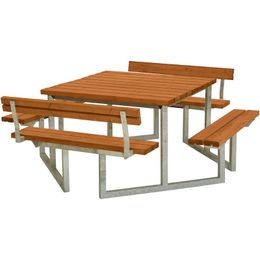 Plus Garten-Essgruppe &raquo;&raquo;Twist&laquo; Kombim&ouml;bel mit 2 R&uuml;ckenlehnen&laquo; 1 Stk. tlg. 204x227x76/45 cm braun B/H/T: 227cm x 76cm x 204cm