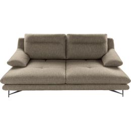 Calia italia 2,5-Sitzer &raquo;Cezanne, elegant und bequem, aufwendige Detailverarbeitung&laquo; im Strukturbezug, wahlweise mit Sitztiefenverstellung beige B/H/T