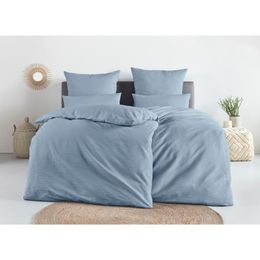 OTTO home Bettw&auml;sche &raquo;Sari2 in Seersucker Qualit&auml;t ideal f&uuml;r Sommer, Baumwolle&laquo; 2 Stk. uni Bettw&auml;sche mit Rei&szlig;verschluss in Gr. 135x200 oder 155x220 