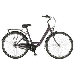 Prophete Cityrad &raquo; Geniesser 100&laquo; 3 Gang Shimano Nexus Schaltwerk Nabenschaltung lila 46cm, 28 Zoll (71,12cm) hinten: 28 Zoll (71,12cm) Cityrad