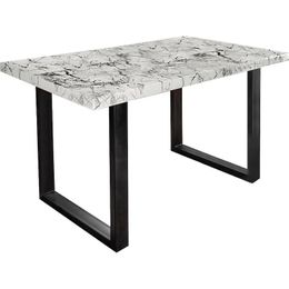 PAROLI Esstisch &raquo;Manger&laquo; in 3 Breiten und 2 Farbausf&uuml;hrungen wei&szlig; B/H/T: 160cm x 75cm x 90cm
