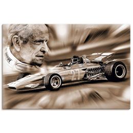 Artland Wandbild &raquo;Die belgische Legende Jacky Ickx&laquo; Funsport 1 Stk. tlg. als Alubild, Leinwandbild, Poster, Wandaufkleber in verschied. Gr&ouml;&szlig;en braun Leinwand 
