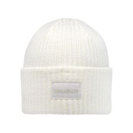 Chillouts Unisex Chillouts Strickm&uuml;tze &raquo;Kara Hat&laquo; dicker Rippenstrick wei&szlig; Einheitsgr&ouml;&szlig;e