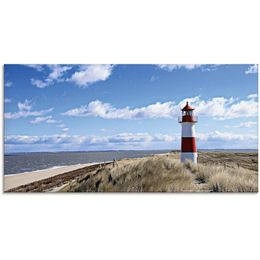 Artland Glasbild &raquo;Leuchtturm Sylt&laquo; Geb&auml;ude 1 Stk. tlg. in verschiedenen Gr&ouml;&szlig;en blau B/H/T: 60cm x 30cm, Glasbild Geb&auml;ude, 1 Stk.