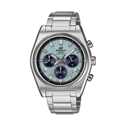 CASIO EDIFICE Herren CASIO EDIFICE Chronograph Quarzuhr, Armbanduhr, Herrenuhr, Edelstahlarmband, analog, Tag silber Einheitsgr&ouml;&szlig;e