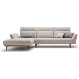 Creation BY ROLF BENZ Ecksofa &raquo;CR.460 Design-Sofa, verstellbare R&uuml;ckenlehne, L-Form&laquo; Sockel in Eiche, Winkelf&uuml;&szlig;e in Umbragrau, Breite 318 cm grau 