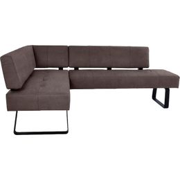 K+w Komfort & Wohnen K+W Komfort & Wohnen Eckbank &raquo;Spider II&laquo; Sitzsteppung, bequem durch Sandwichbauweise, 2 Stellma&szlig;e braun B/H/T: 165cm x 88cm x 227cm, Microfaser 1, 