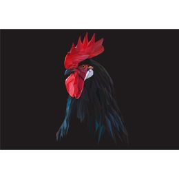 ARCHITECTS PAPER Fototapete &raquo;Le Coq Polygon&laquo; Vlies, Wand, Schr&auml;ge rot Vlies B/L: 4m x 2,7m