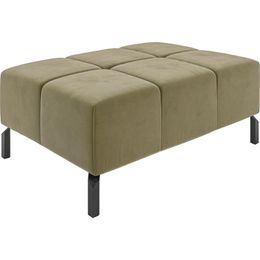 Home Affaire Hockerbank &raquo;Ancona New&laquo; passend zum Ecksofa, auch in Easy care-Bezug + Cord gr&uuml;n 100% Polyester B/H/T: 107cm x 43cm x 71cm, Samtoptik, 