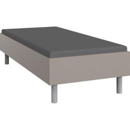 wimex Bett &raquo;Easy, gro&szlig;e Auswahl an Gr&ouml;&szlig;en und Farben, auch in Komforth&ouml;he&laquo; Made in Germany, ohne Kopfteil, ideal unter Dachschr&auml;gen oder Fenster grau 