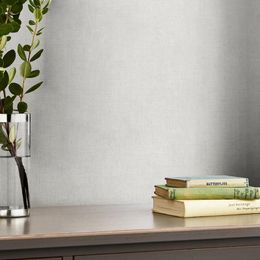 Laura Ashley Vliestapete &raquo;Uni&laquo; neutral glatt 10mx52cm (ca. 5m2) silber Vlies B/L: 0,52m x 10m, Rollen: 1