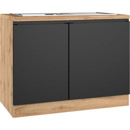 KOCHSTATION Sp&uuml;lenschrank &raquo;KS-Virginia,neu in verbesserter Ausf&uuml;hrung&laquo; Stauraum, Softclose, ohne Armatur, Breite 110 cm, inklusive Einbausp&uuml;le, Soft-
