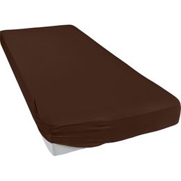 bellana Spannbettlaken &raquo;bellana Aqua mit Elasthan, 160 g/m&sup2;&laquo; Spannbetttuch f&uuml;r Matratzen bis 35cm H&ouml;he, b&uuml;gelfrei, faltenfrei braun Jersey-Elasthan, 