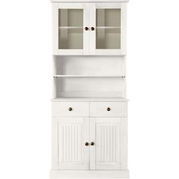 OTTO home Buffet &raquo;Liotta&laquo; mit 1 Schubkasten u. 3 verstellbare Einlegeb&ouml;den, massives Kiefernholz wei&szlig; Massivholz B/H/T: 80cm x 180cm x 34cm, 