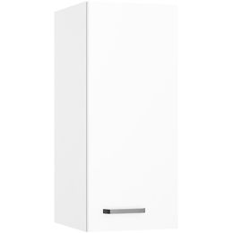 KOCHSTATION H&auml;ngeschrank &raquo;KS-Paula&laquo; 30 cm breit, 70 cm hoch, mit 1 T&uuml;r, 2 Einlegeb&ouml;den wei&szlig; wei&szlig;, B/H/T: 30cm x 70,4cm x 34,9cm, T&uuml;ren: 1 Stk.