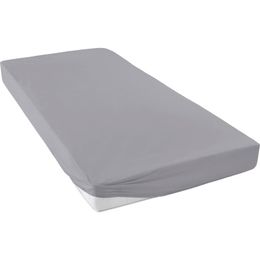 Primera Spannbettlaken &raquo;"Max - Der Teamplayer"&laquo; FAMILIENHELD mit einem sicheren und komfortablen Schutz grau Jersey, Obermaterial: 100% Baumwolle B/L: 140cm x