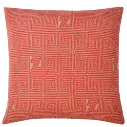 ZOEPPRITZ1828 Dekokissen &raquo;Soft-Fleece Legacy&laquo; Kissenbezug aus Fleece rot Polyester, Viskose B/L: 50cm x 50cm, 1 Stk.
