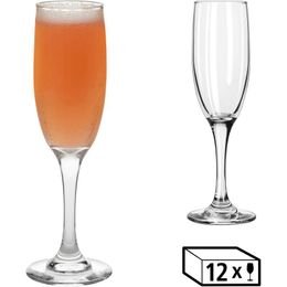 Libbey Sektglas &raquo; 12er Set -EMBASSY-&laquo; 177 ml, hochwertig verarbeitet, im modernen Design transparent Glas &Oslash; 7cm x 20,5cm, 177ml, 12 Stk.