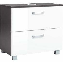 Welltime Waschbeckenunterschrank &raquo;Ravenna&laquo; Breite 70 cm, T&uuml;ren mit Anschlagd&auml;mpfern wei&szlig; B/H/T: 70cm x 59cm x 35cm, Schubladen: 1 Stk.