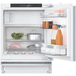 Bosch Einbauk&uuml;hlschrank Serie 6 &raquo;KUL22ADD0&laquo; 82 cm hoch 59,8 cm breit Made in Germany, Warnsignal mit Ton oder Licht silber