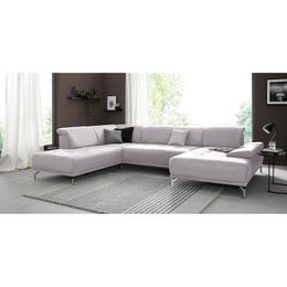OTTO home Wohnlandschaft &raquo;Caluna&laquo; Inkl.Sitztiefenverstellung, wahlweise mit Kopf- und Armteilverstellung silber Flachgewebe Mura: (100% Polyester);