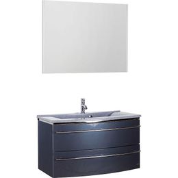 Badm&ouml;bel-Set &raquo;3040&laquo; 2 Stk. tlg. grau B/H/T: 90cmcm, Beckenfarbe: Granit Grau