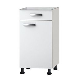 Optifit Unterschrank &raquo;Ole&laquo; wei&szlig; Holzwerkstoff B/H/T: 40cm x 87cm x 58,4cm, Schubladen: 1 Stk. T&uuml;ren: 1 Stk.