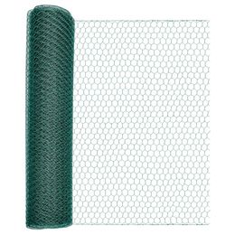 Windhager Voliere &raquo;f&uuml;r Hasen, H&uuml;hner und V&ouml;gel, Kleintiergeflecht&laquo; Sechseck-Geflecht, Gittergr&ouml;&szlig;e 1 x 10 m oder 0,5 x 10 m, gr&uuml;n gr&uuml;n Stahl B/H/L: 100cm x 50cm