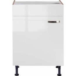 KOCHSTATION Sp&uuml;lenschrank &raquo;KS-Cara&laquo; Breite 60 cm wei&szlig; wei&szlig;, B/H/T: 60cm x 87cm x 58,4cm, T&uuml;ren: 1 Stk.